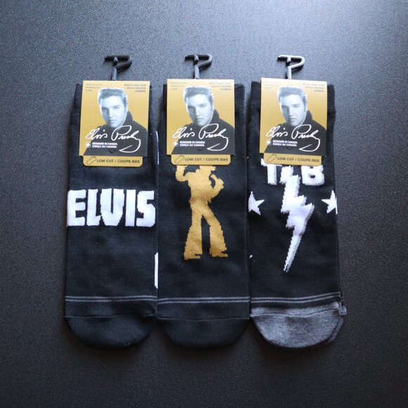 Perris Socks | Underwear & Socks | Mens 3 Pair Low Cut Elvis Presley ...